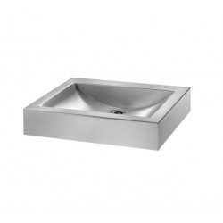 Delabie - Vasque à poser UNO sur table 600 x 500 mm Inox poli satiné