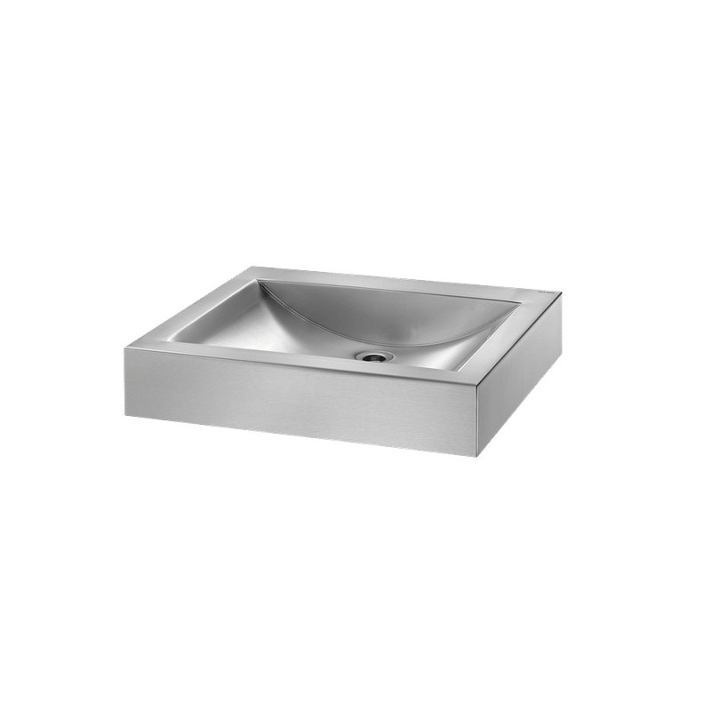 Delabie - Vasque à poser UNO sur table 600 x 500 mm Inox poli satiné