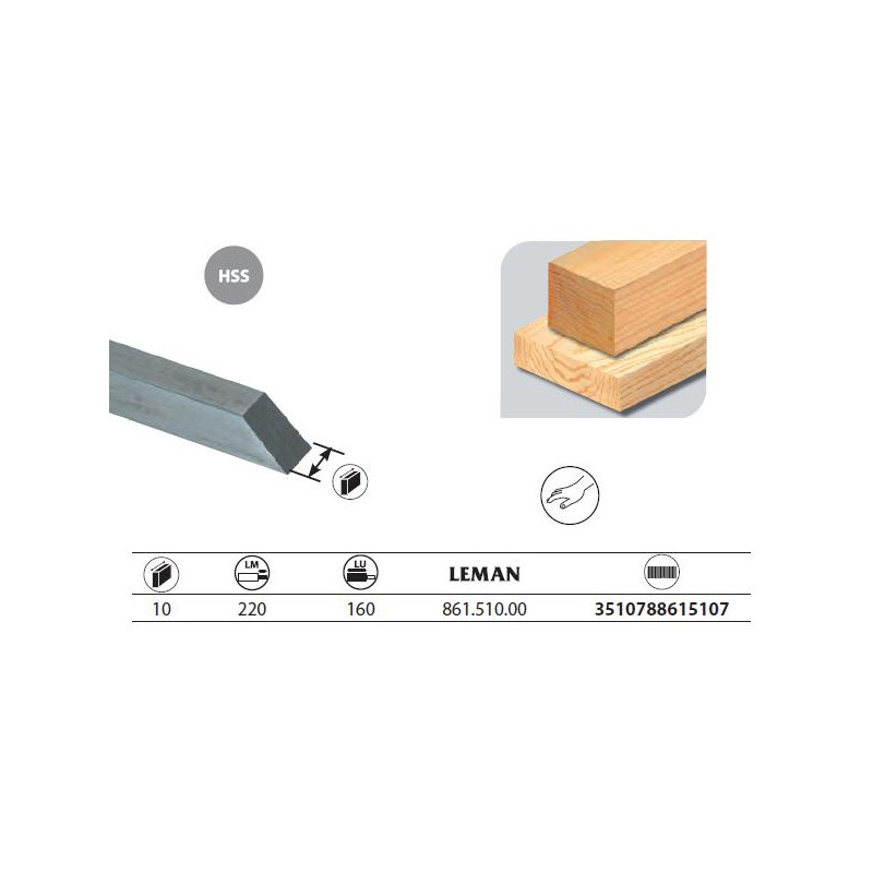 Leman - Outil Tournage Acier / Bedane Larg. 10mm