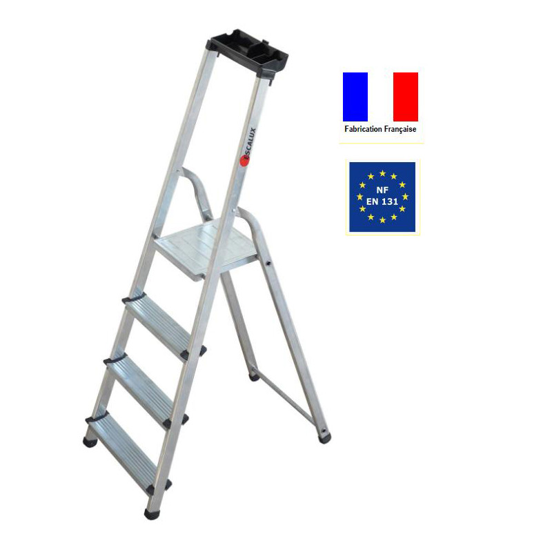 Escalux - Escabeau Aluminium 4 marches Hauteur 2,78 m MARCHALU PLUS