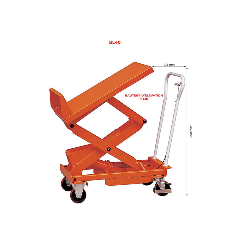 Table élévatrice manuelle BL40 inclinable 400kg