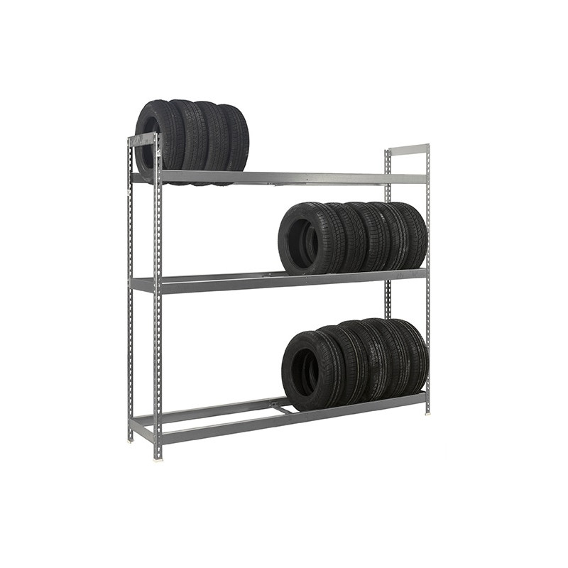 Simon Rack - Etagère 3 niveaux 24 pneus 300Kg/plateaux Galvanisé KIT AUTOFORTE 2104 Simon Rack